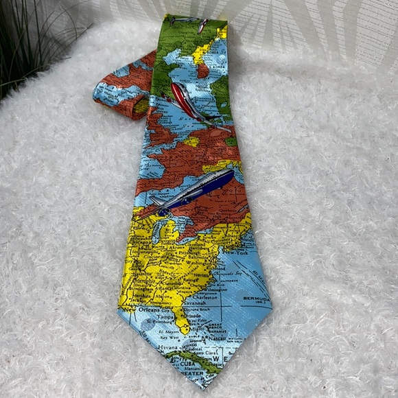 Accessories | Everyday World Travel Map Suit Neck Tie | Poshmark